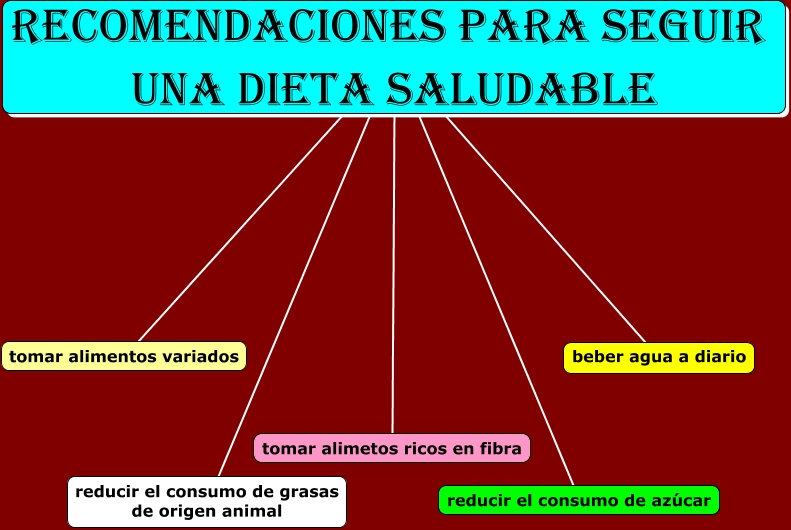 Recomendaciones para seguir una dieta saludable